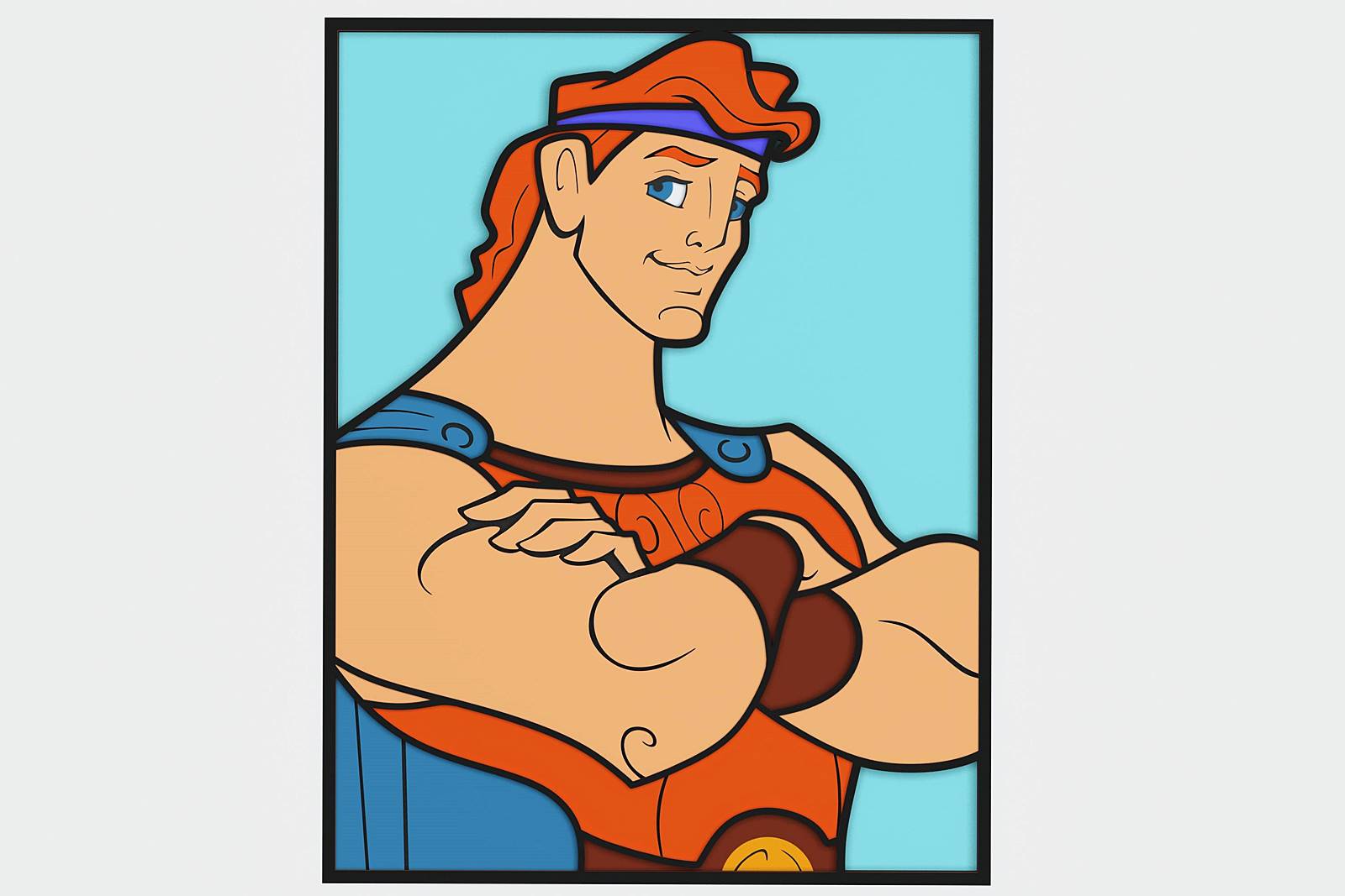 Hercules Layered Design for cutting - LaserCraftum