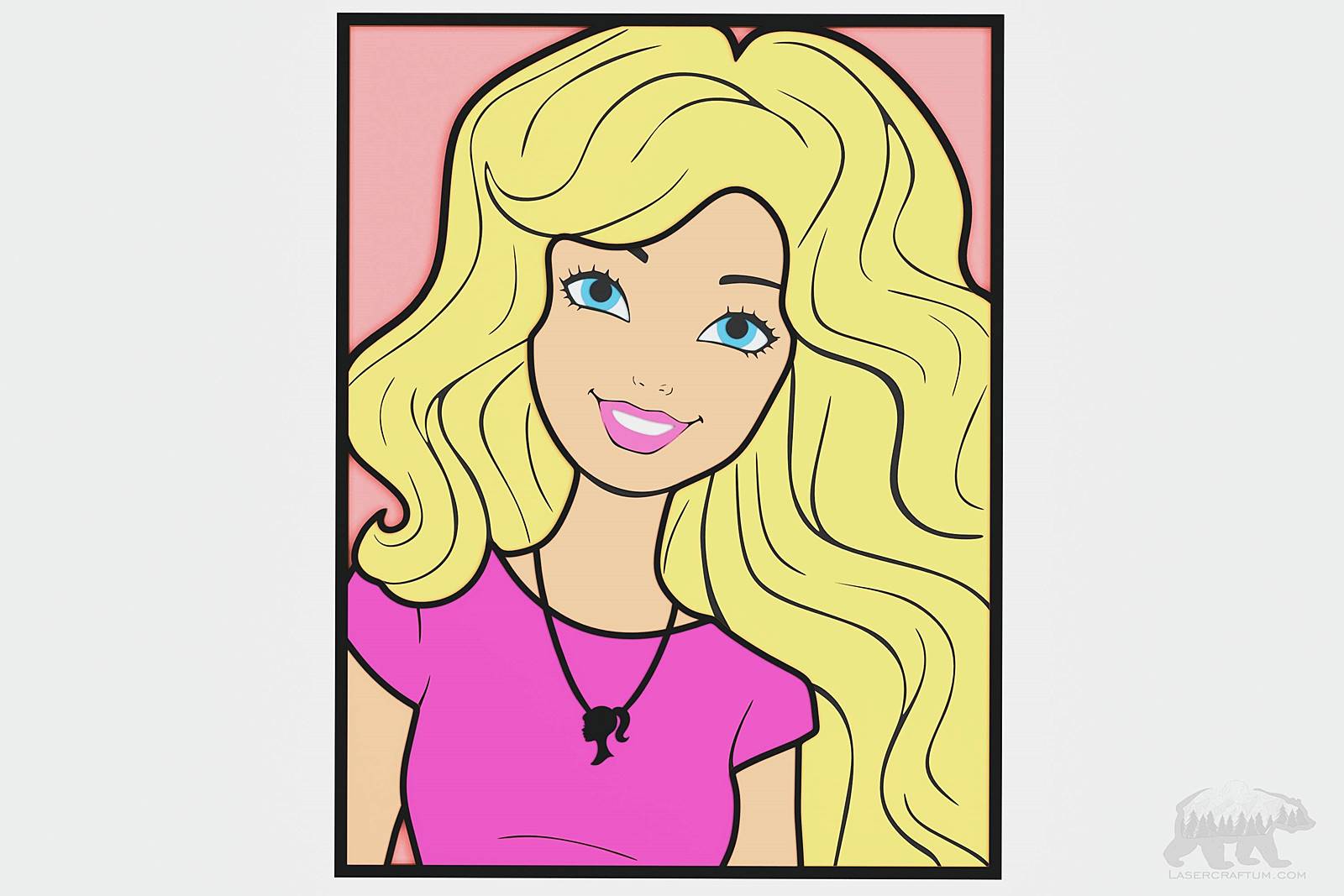 Barbie Layered Design for cutting - LaserCraftum