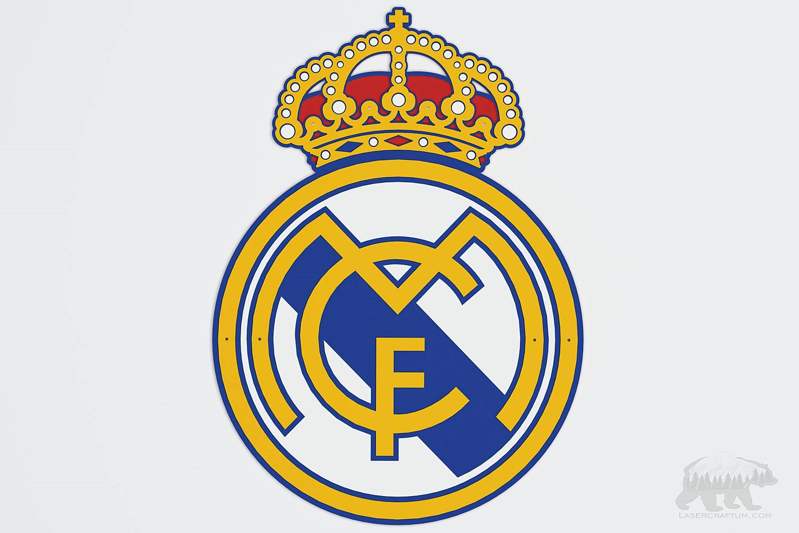 Real Madrid Logo Layered Design for cutting - LaserCraftum