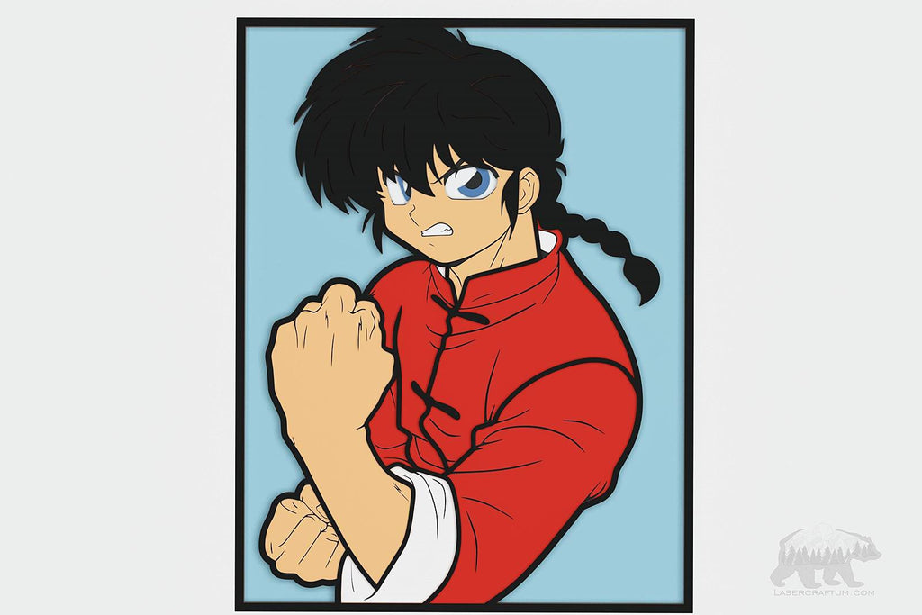 Ranma Saotome Layered Design for cutting - LaserCraftum