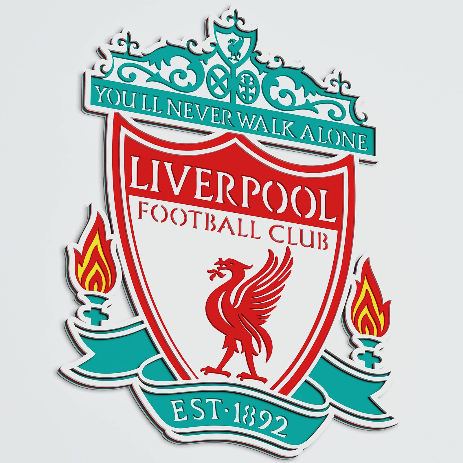 Liverpool Logo Layered Design for cutting - LaserCraftum