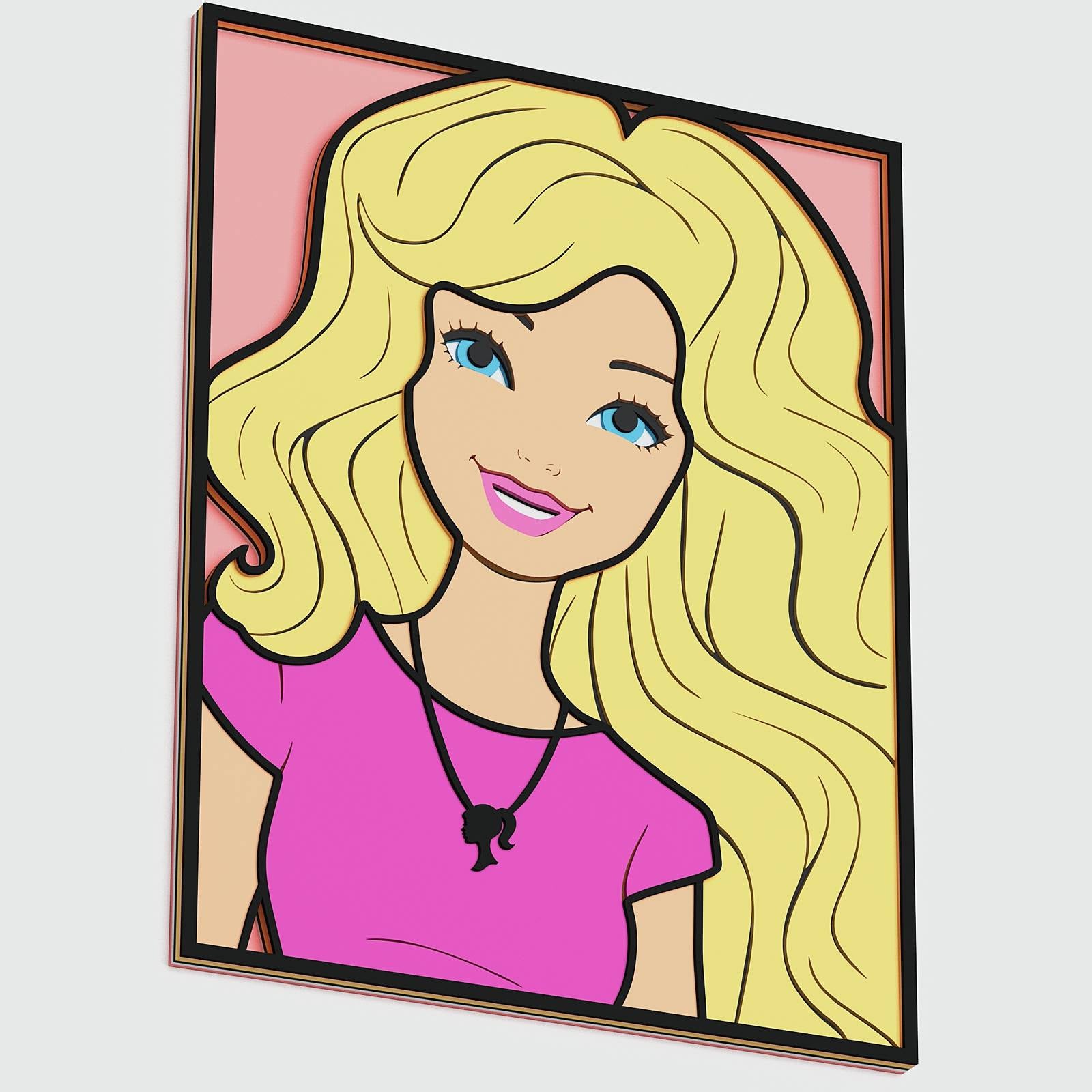 Barbie Layered Design for cutting - LaserCraftum