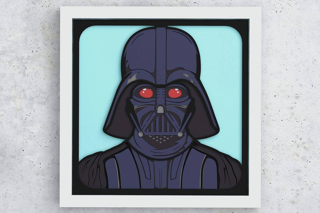Darth Vader Shadow Box. File for cutting - LaserCraftum
