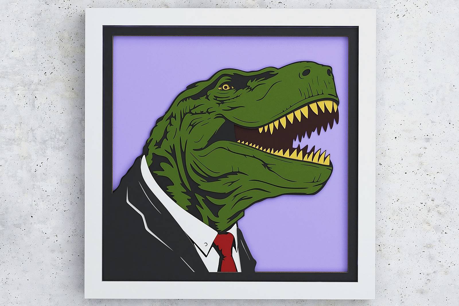 T-Rex Shadow Box. File for cutting - LaserCraftum