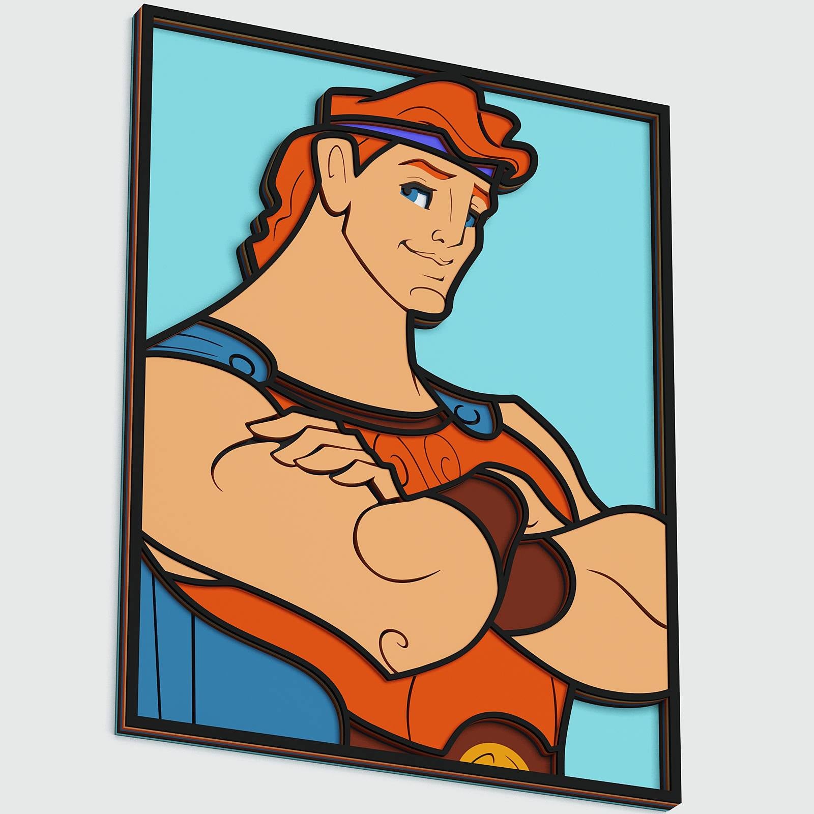 Hercules Layered Design for cutting - LaserCraftum