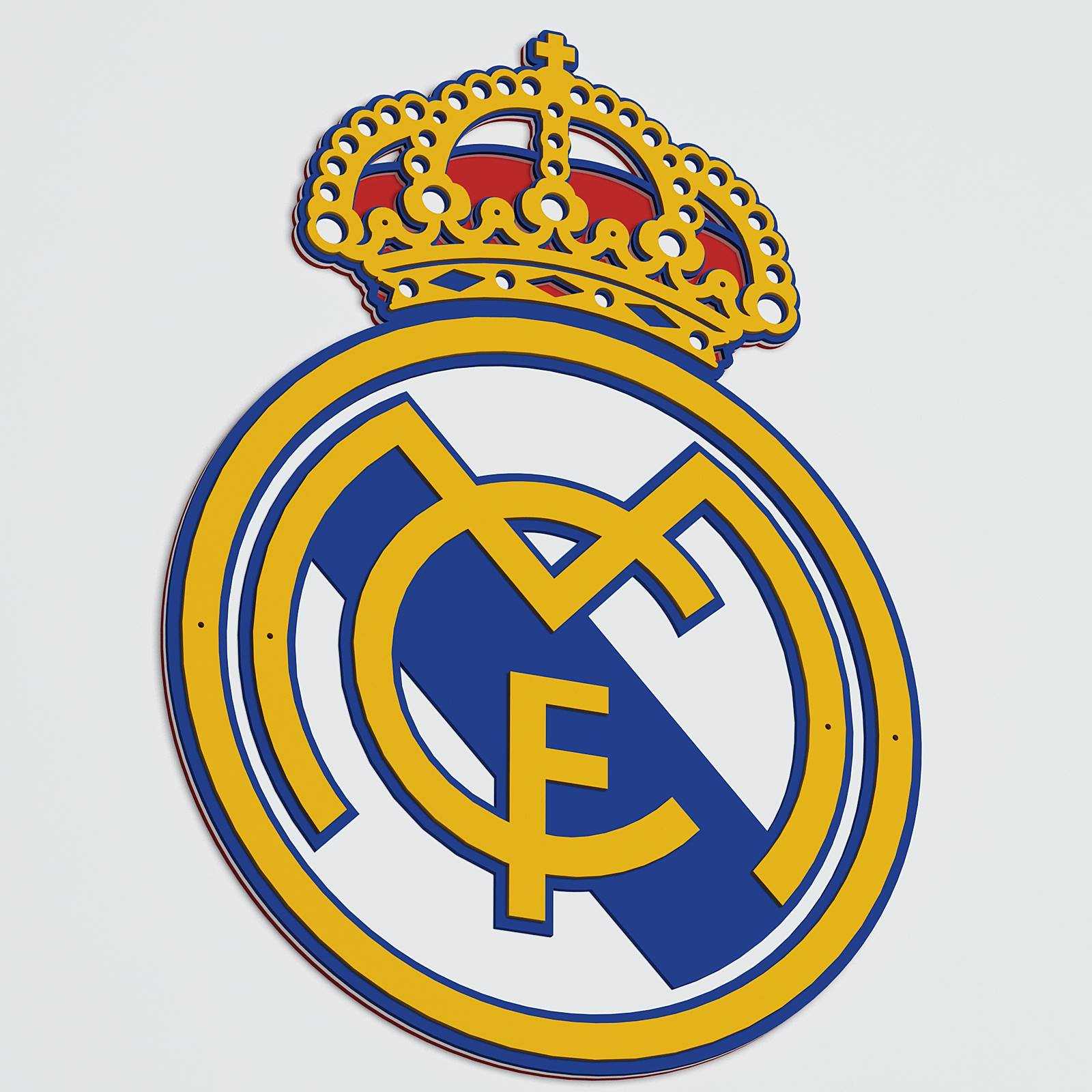 Real Madrid Logo Layered Design for cutting - LaserCraftum