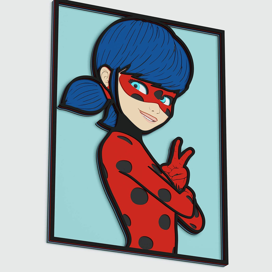 Ladybug Layered Design for cutting - LaserCraftum