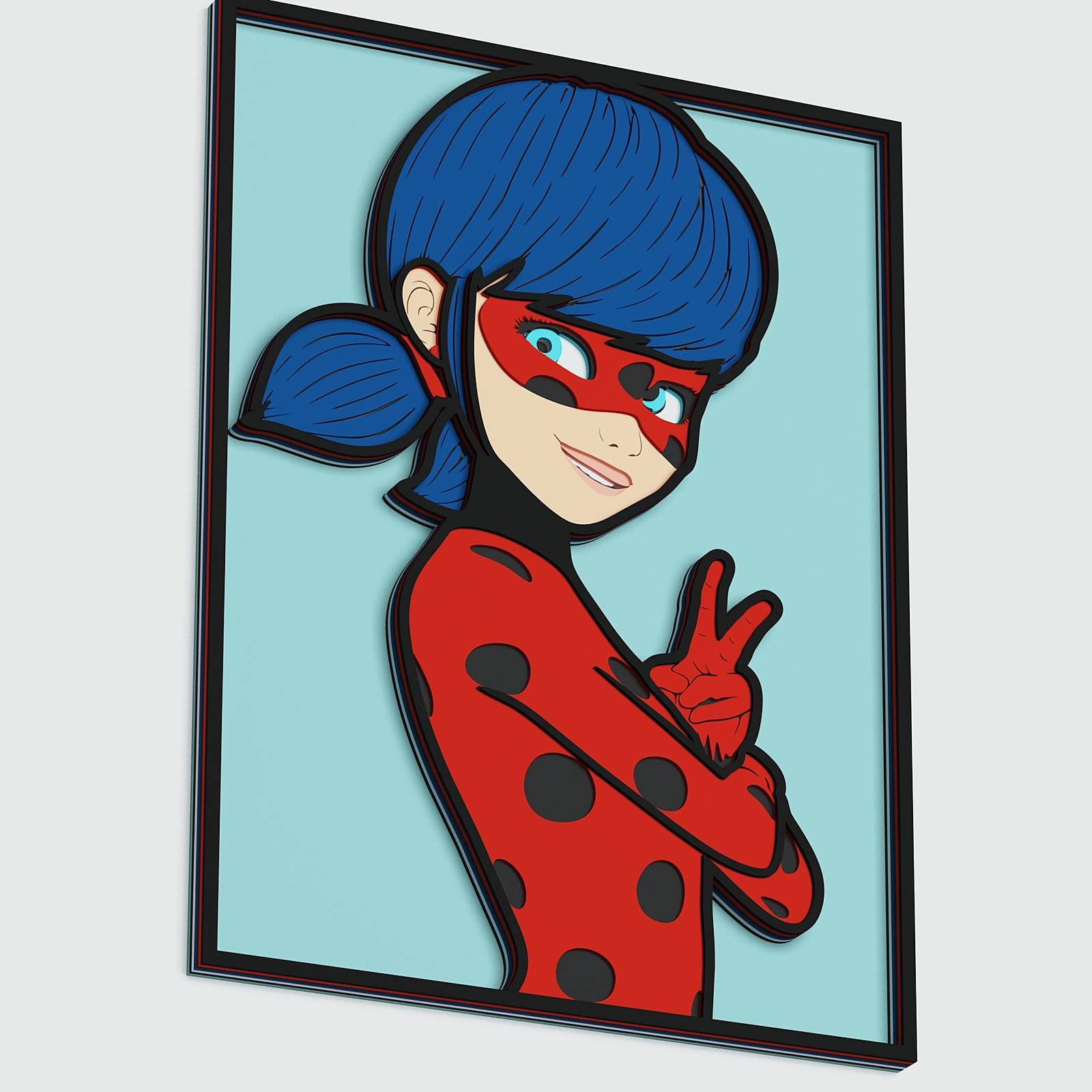 Ladybug Layered Design for cutting - LaserCraftum