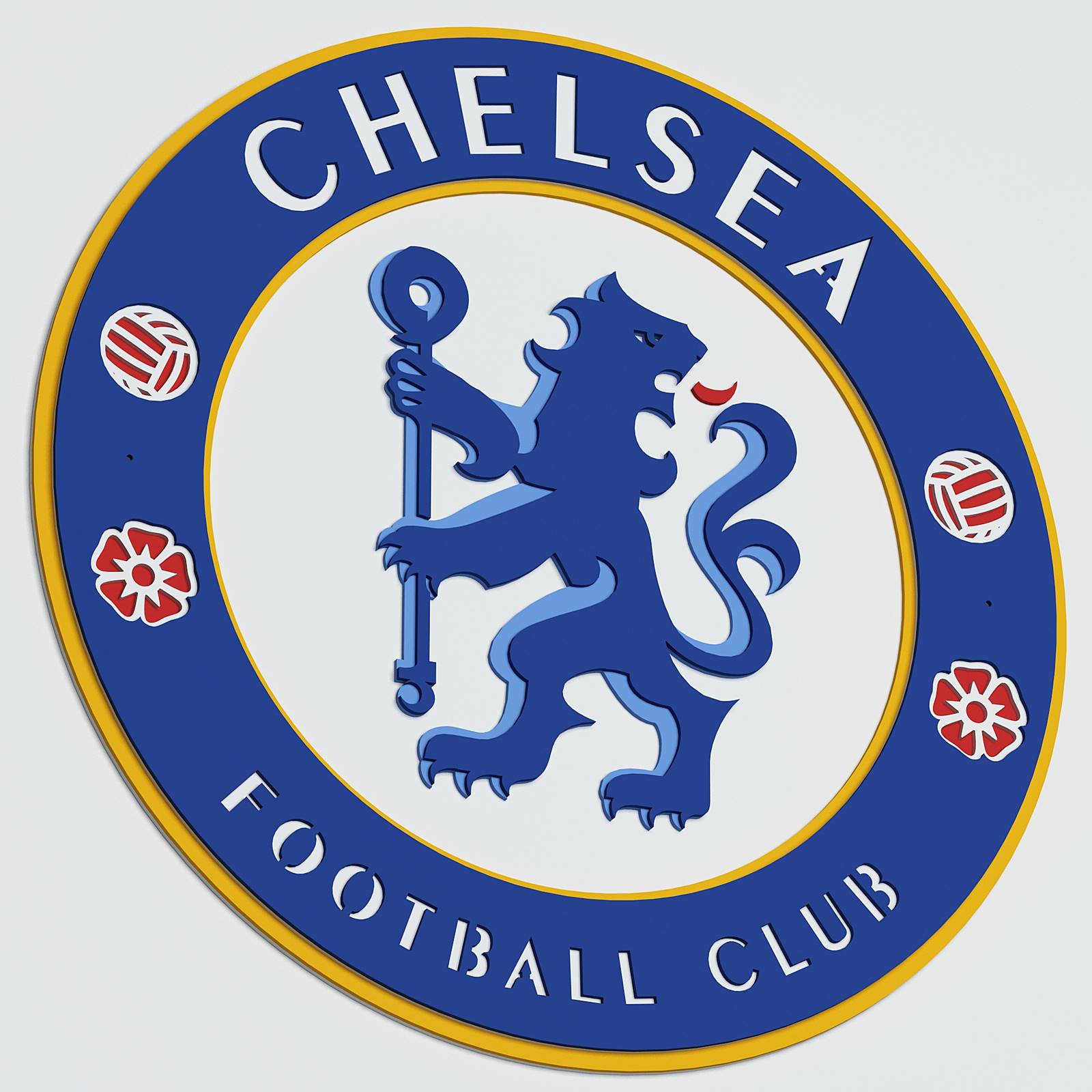 Chelsea Logo Layered Design for cutting - LaserCraftum