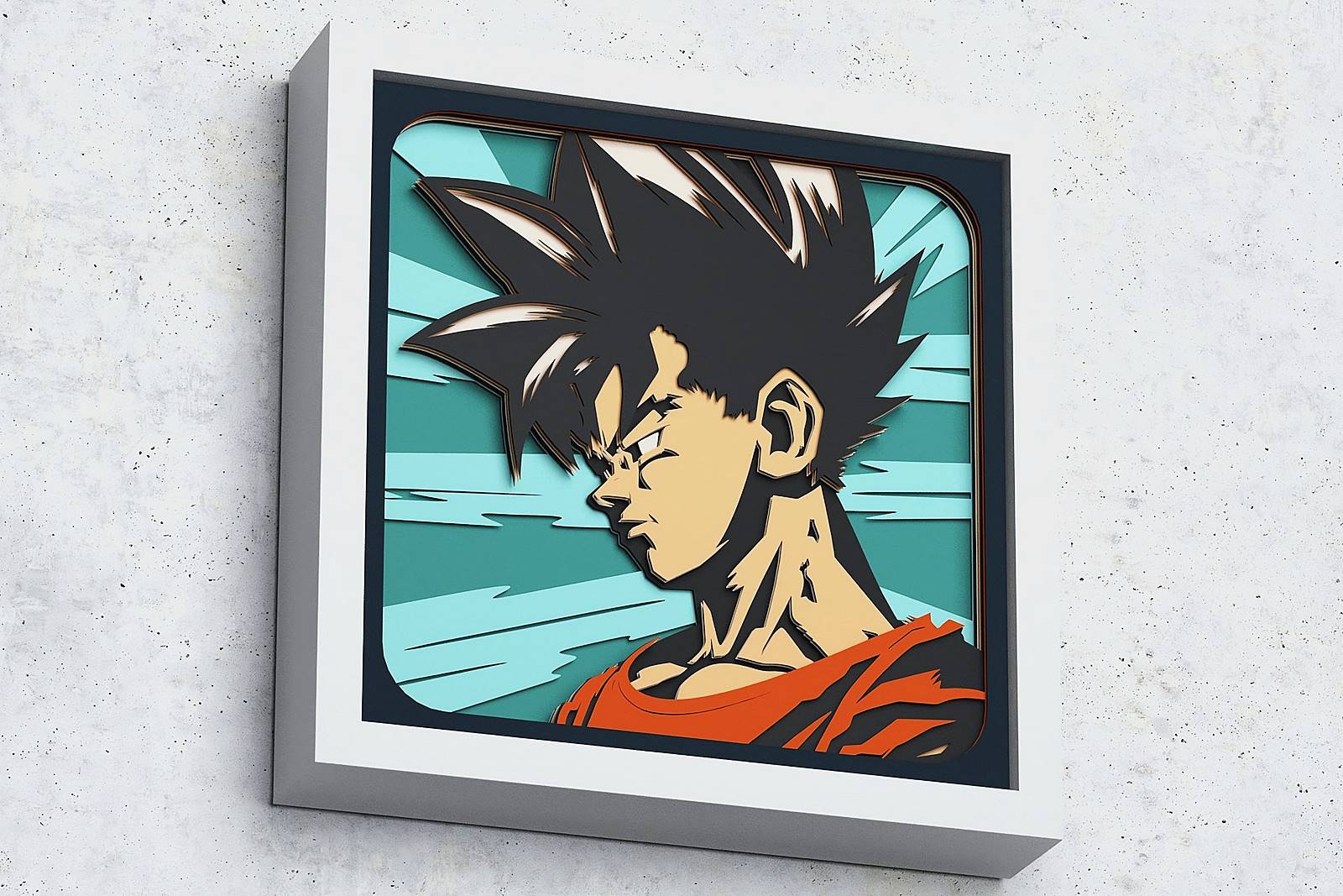 Anime Boy Shadow Box. File for cutting - LaserCraftum