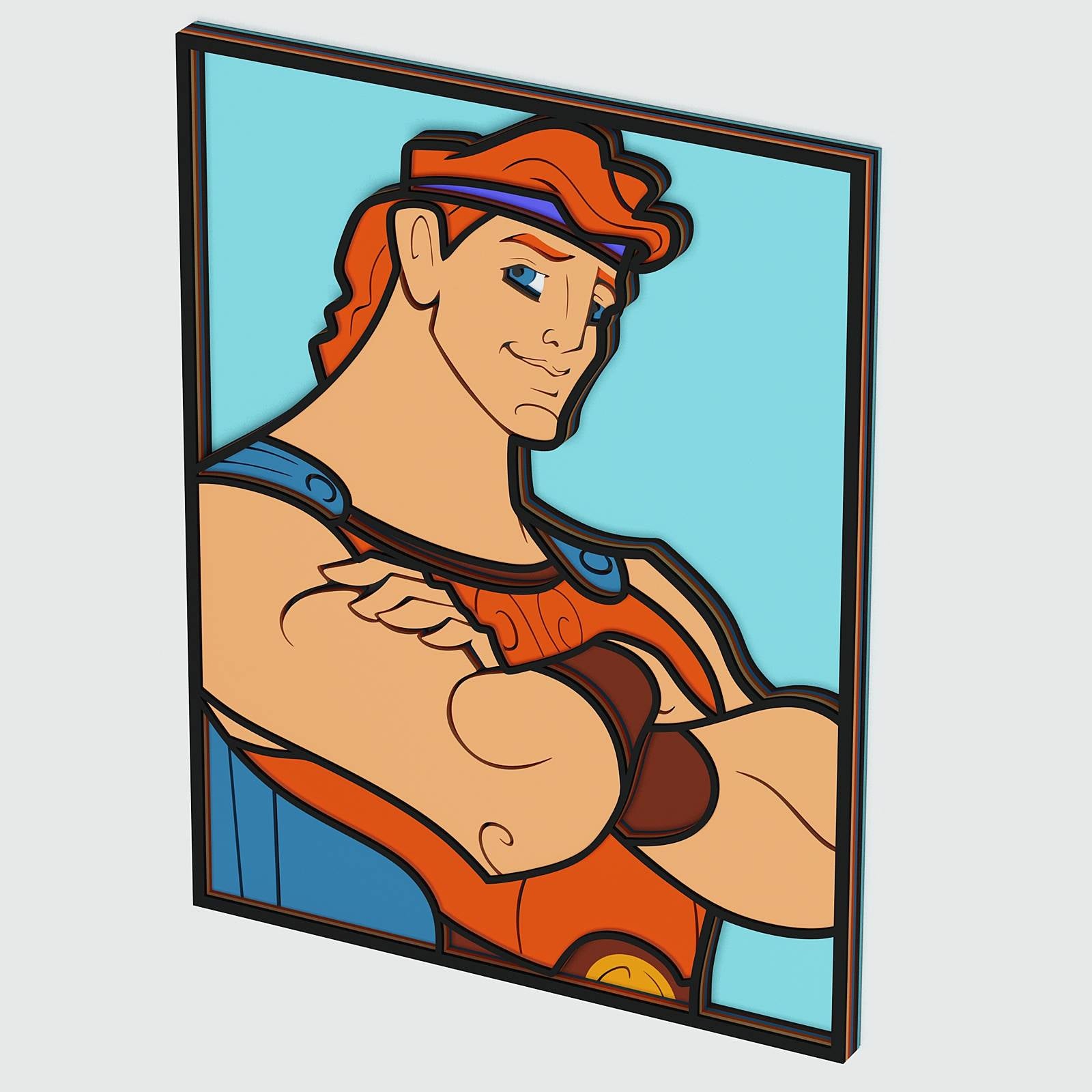 Hercules Layered Design for cutting - LaserCraftum