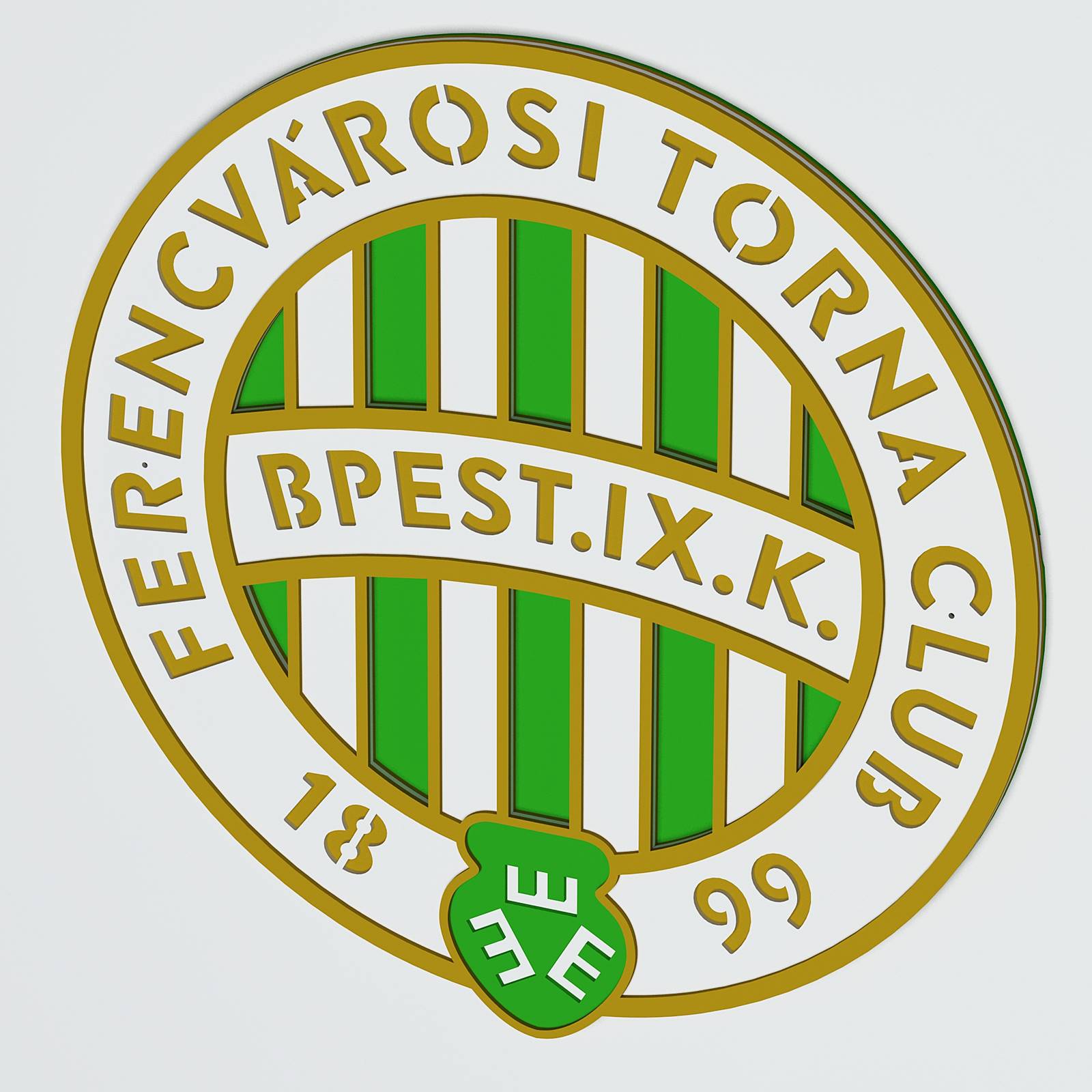 Ferencvárosi TC Logo Layered Design for cutting - LaserCraftum
