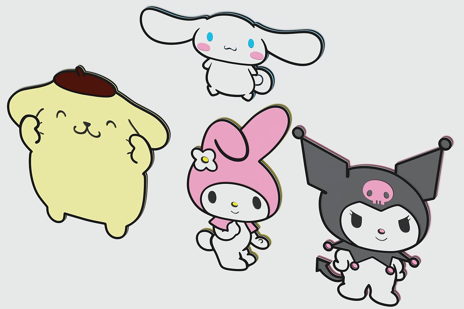 Sanrio Layered Designs for cutting - LaserCraftum