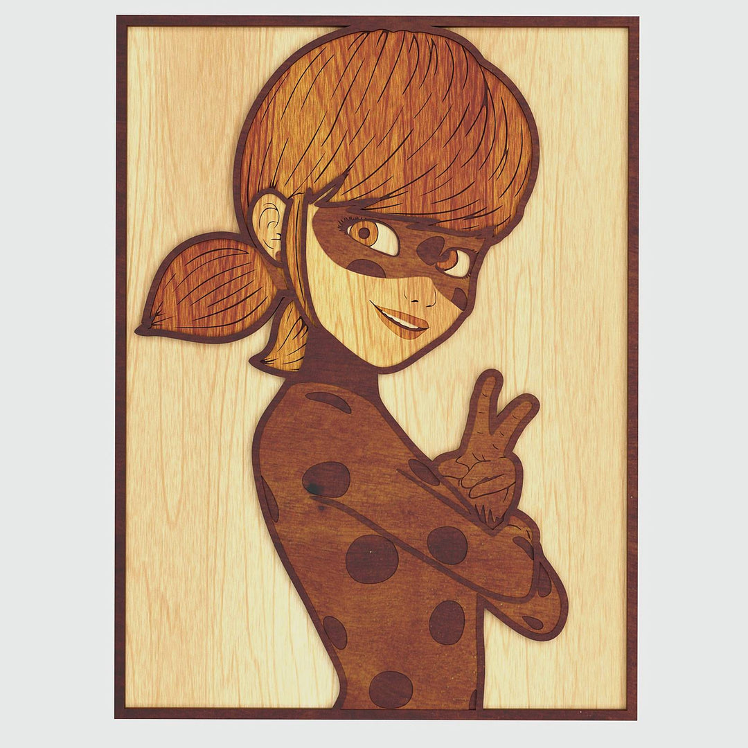 Ladybug Layered Design for cutting - LaserCraftum