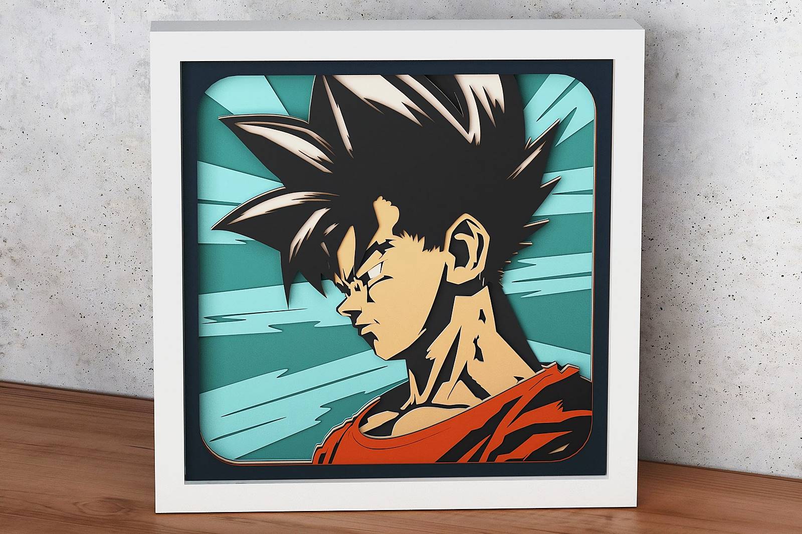 Anime Boy Shadow Box. File for cutting - LaserCraftum