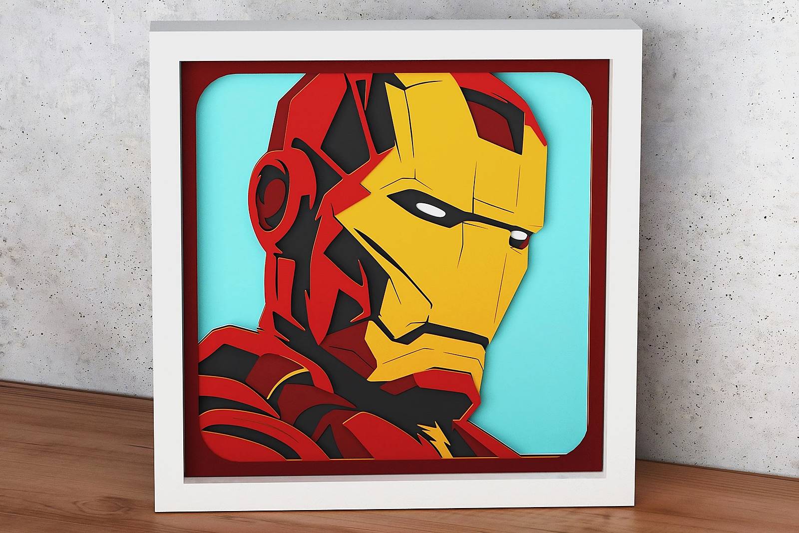 Iron Man Shadow Box. File for cutting - LaserCraftum