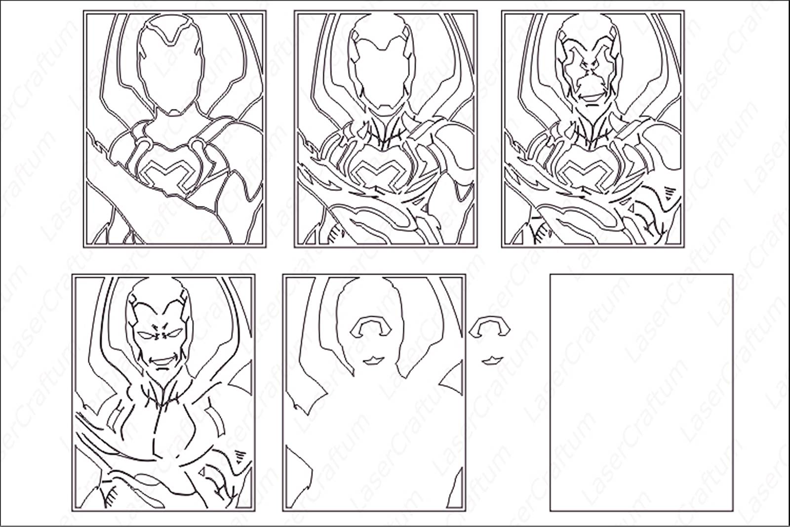 blue beetle coloring pages