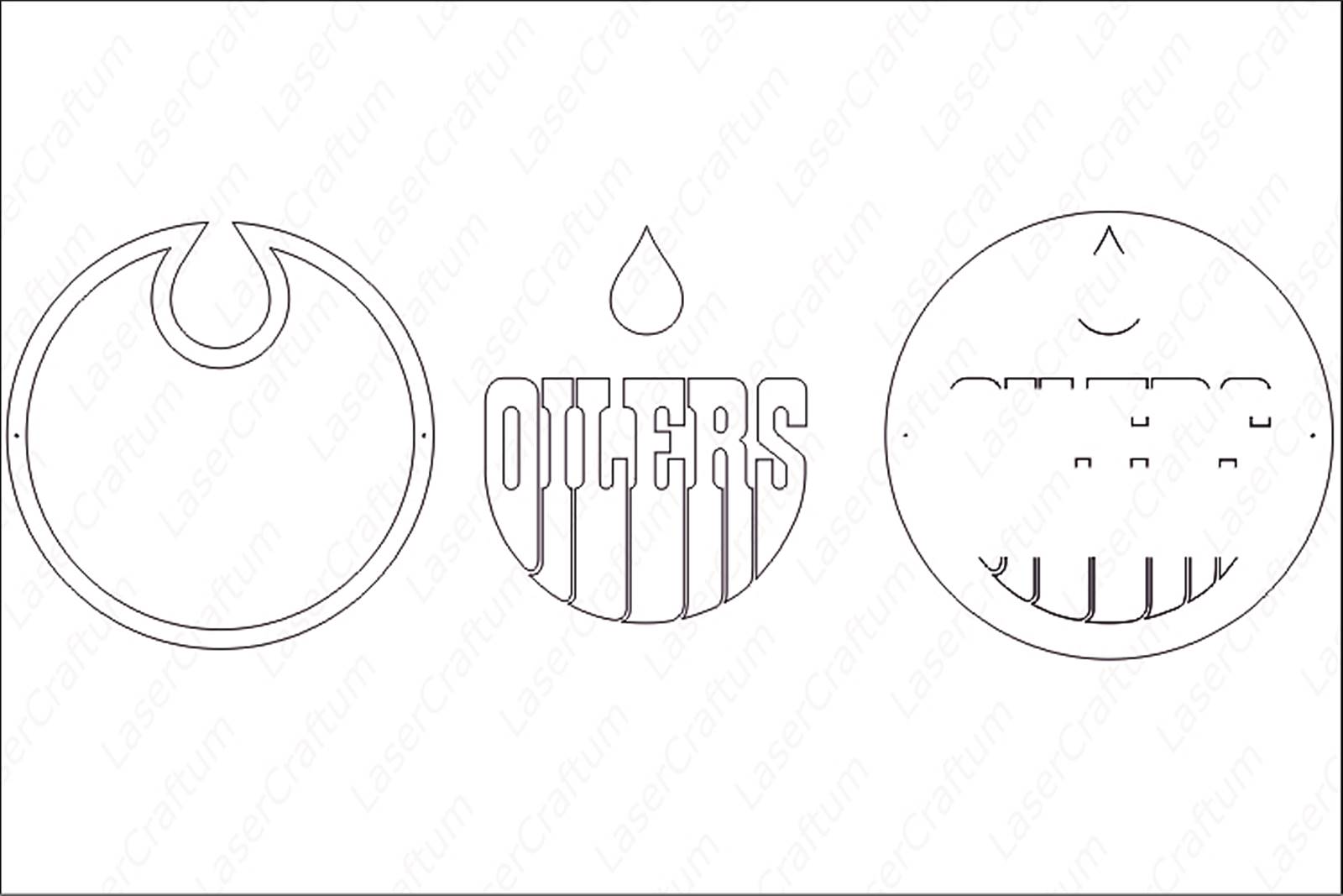 Edmonton Oilers Layered Design for cutting - LaserCraftum