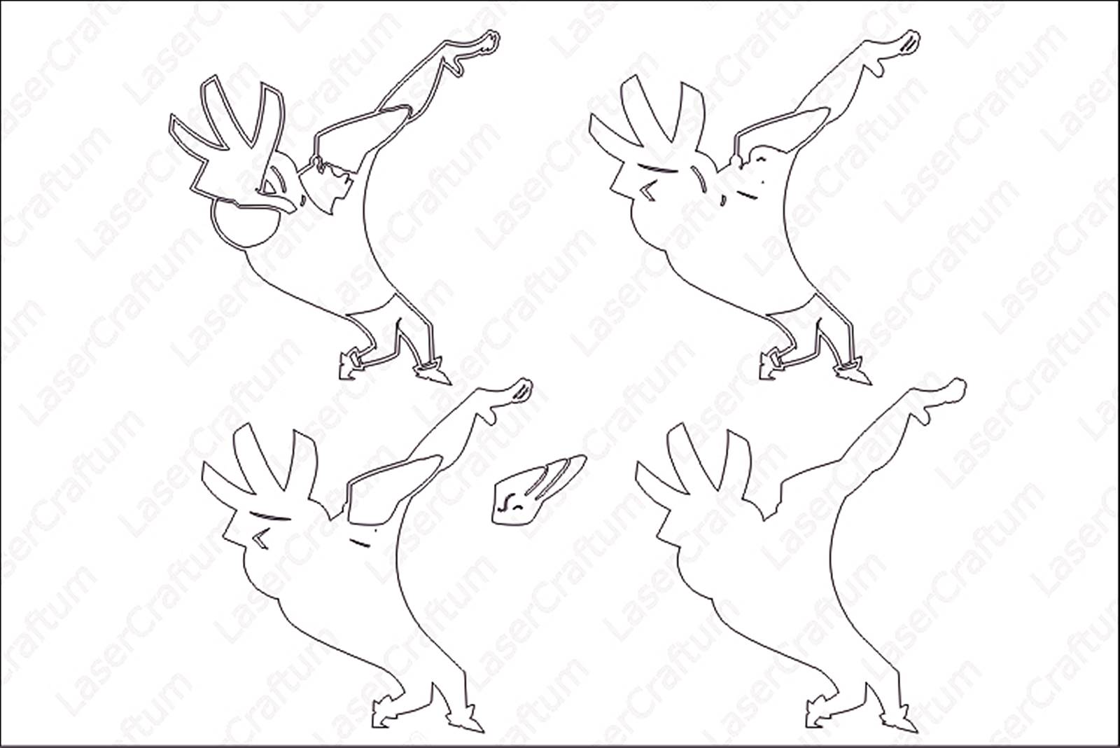 Johnny Bravo Layered Design for cutting - LaserCraftum