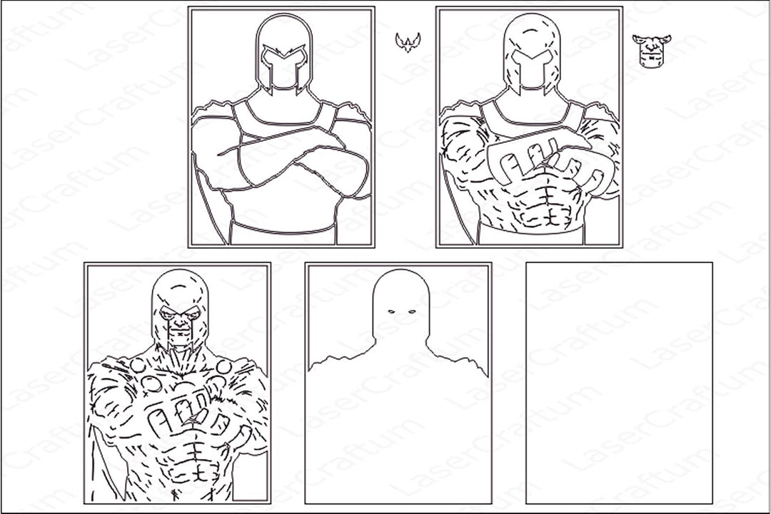 Magneto Layered Design for cutting - LaserCraftum