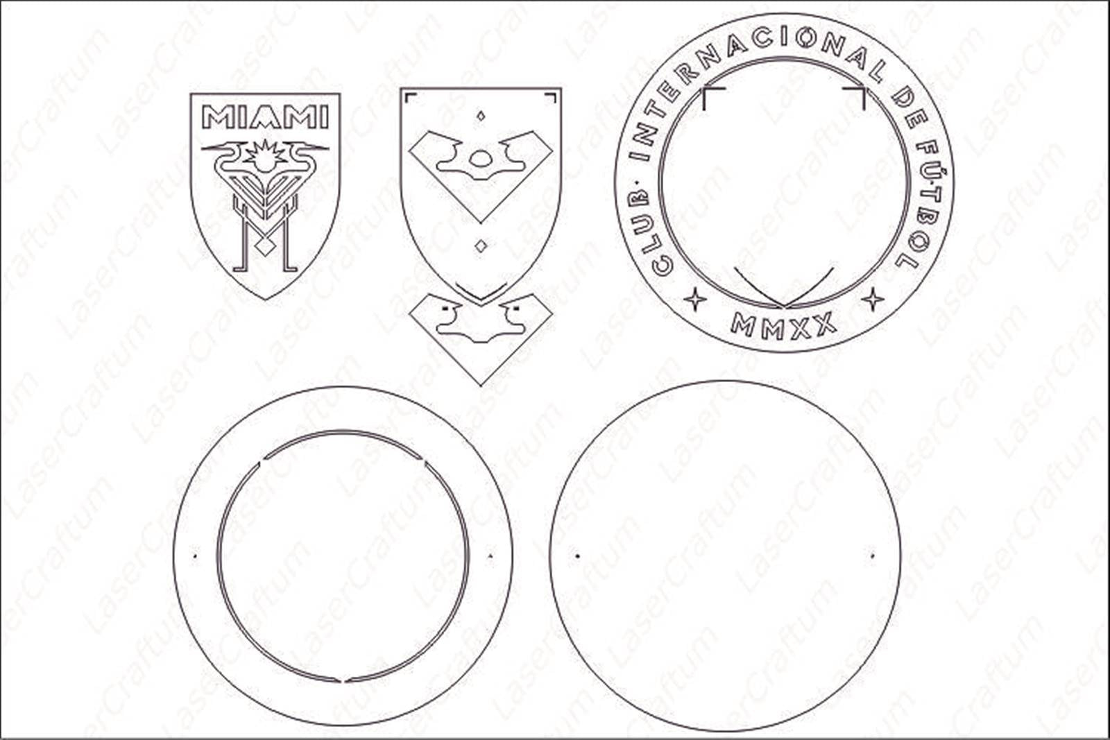 Miami FC Logo Layered Design for cutting - LaserCraftum