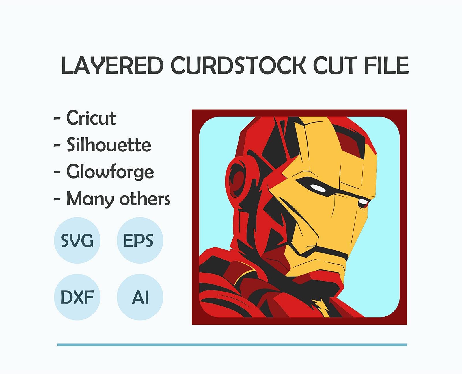 Iron Man Shadow Box. File for cutting - LaserCraftum