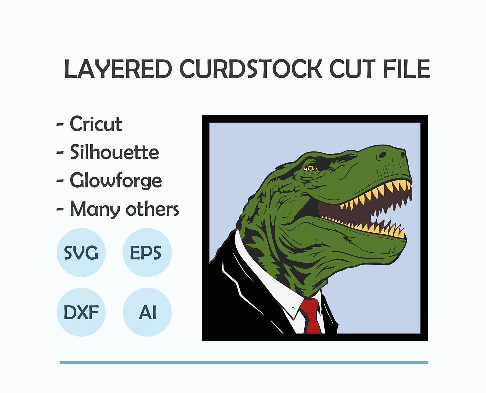 T-Rex Shadow Box. File for cutting - LaserCraftum