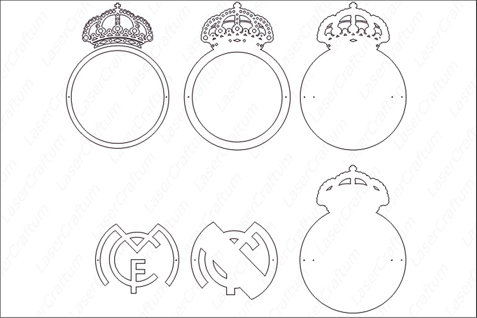 Real Madrid Logo Layered Design for cutting - LaserCraftum