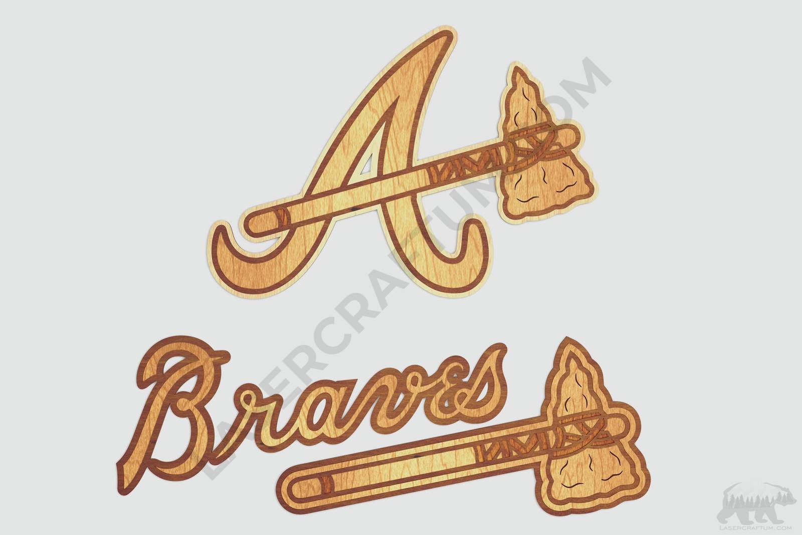 Atlanta Braves Layered Design for cutting - LaserCraftum
