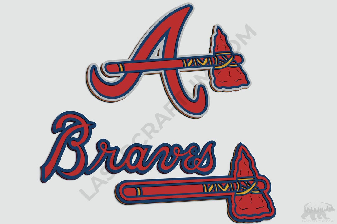Atlanta Braves Layered Design for cutting - LaserCraftum