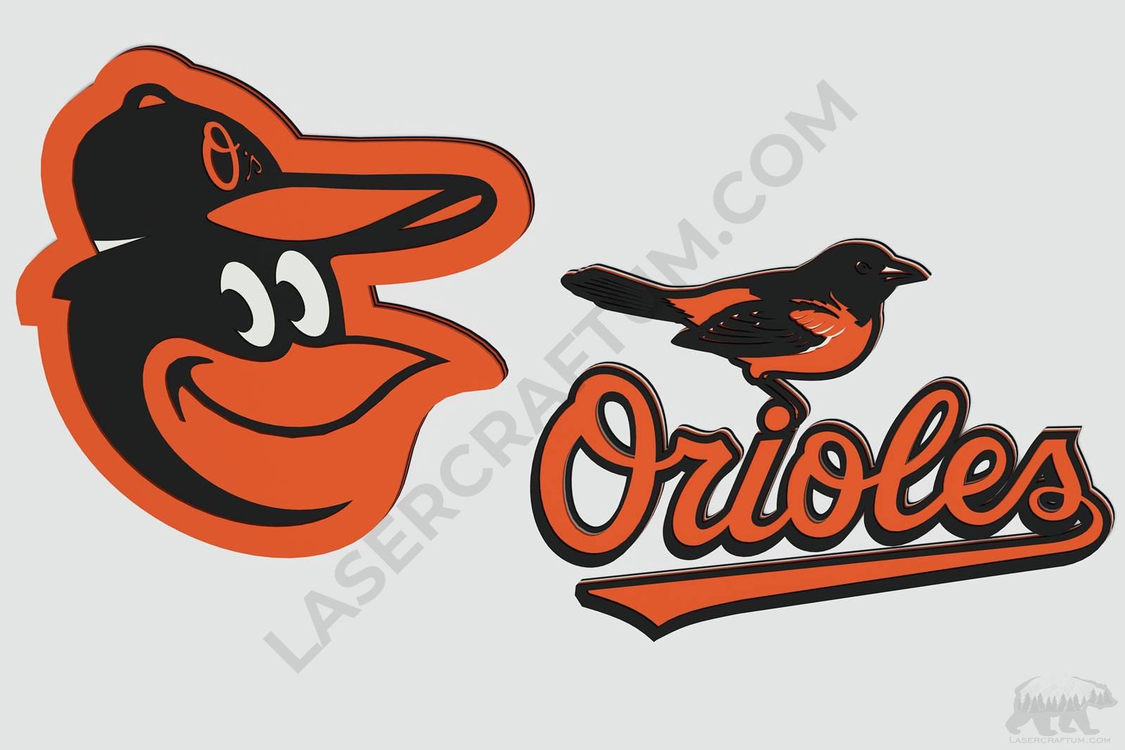 Baltimore Orioles Layered Design for cutting - LaserCraftum