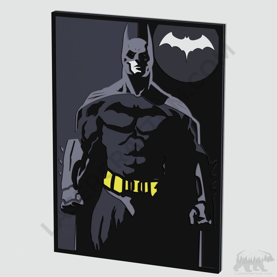 Batman Layered Design for cutting - LaserCraftum