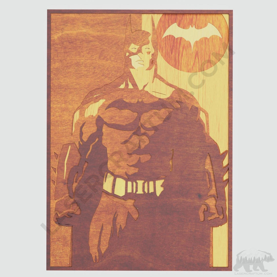 Batman Layered Design for cutting - LaserCraftum