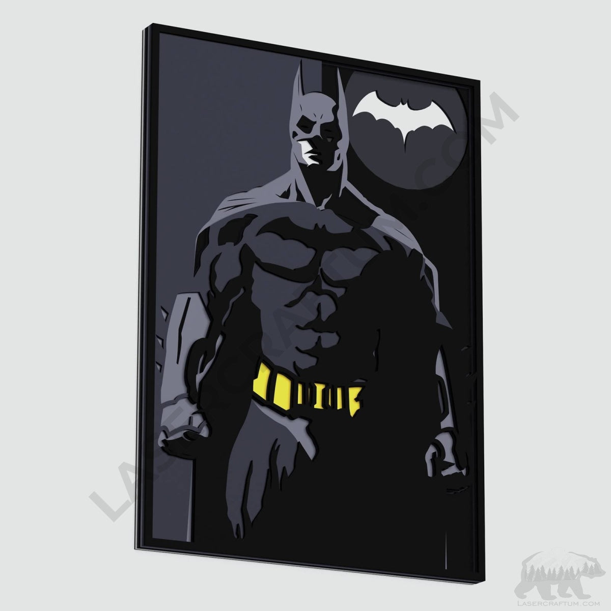 Batman Layered Design for cutting - LaserCraftum