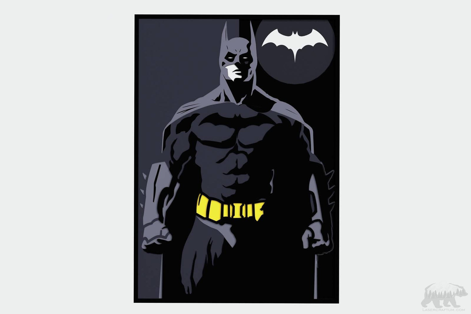 Batman Layered Design for cutting - LaserCraftum