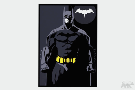 Batman Layered Design for cutting - LaserCraftum