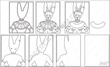 Beerus Layered Design for cutting - LaserCraftum