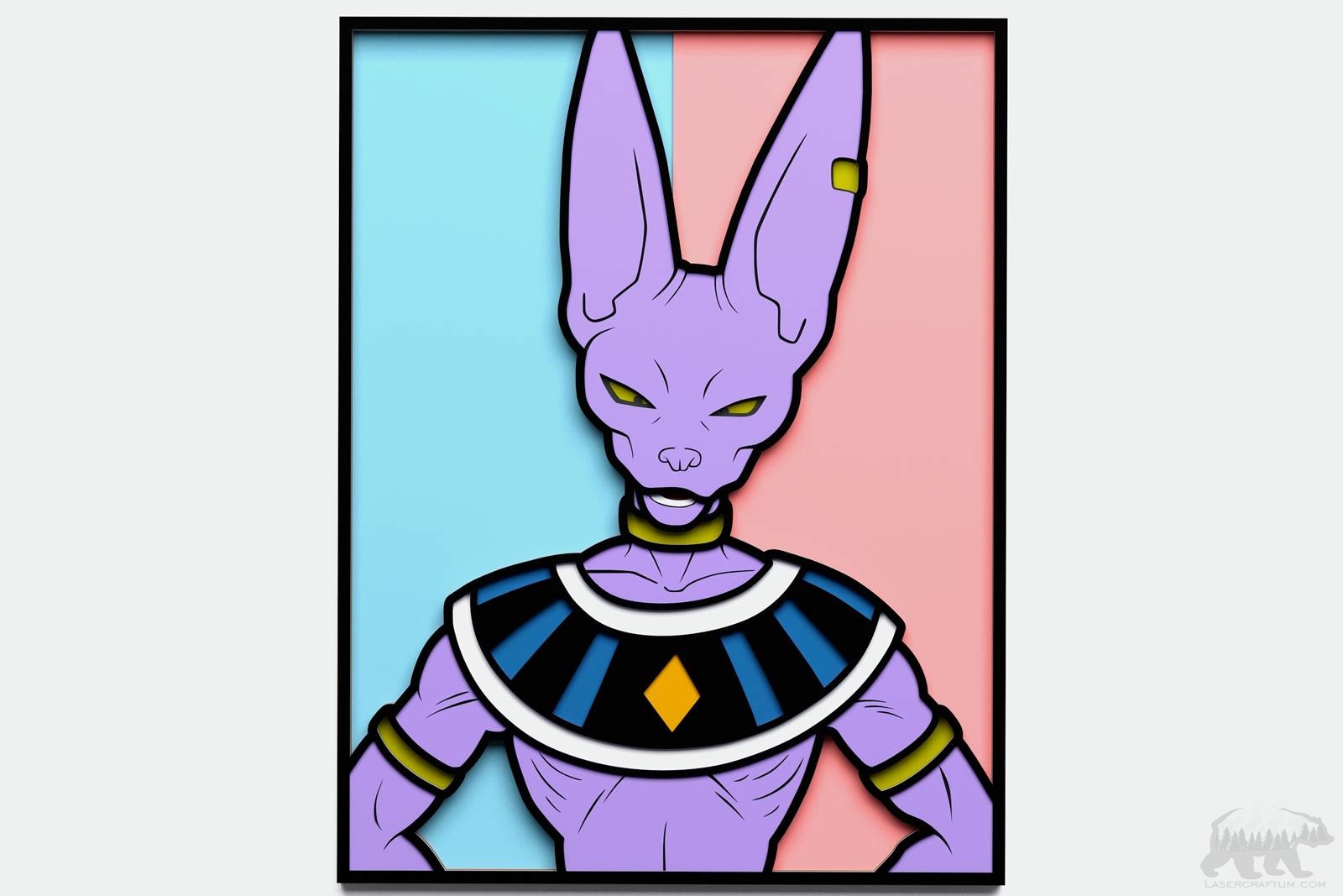 Beerus Layered Design for cutting - LaserCraftum