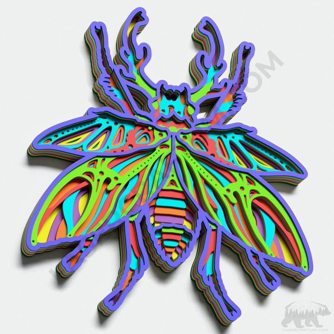 Beetle Layered Design for cutting - LaserCraftum