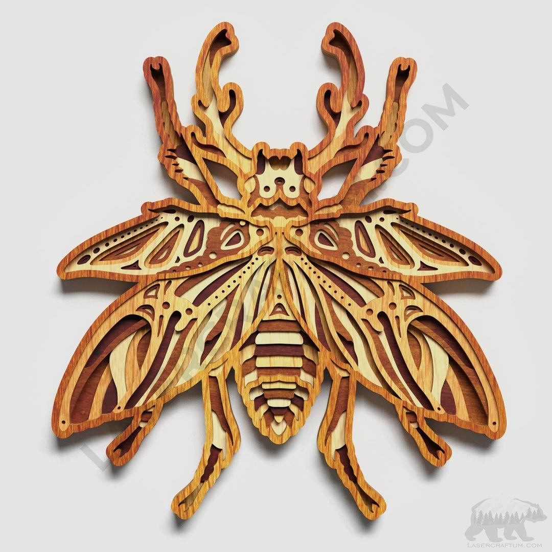 Beetle Layered Design for cutting - LaserCraftum