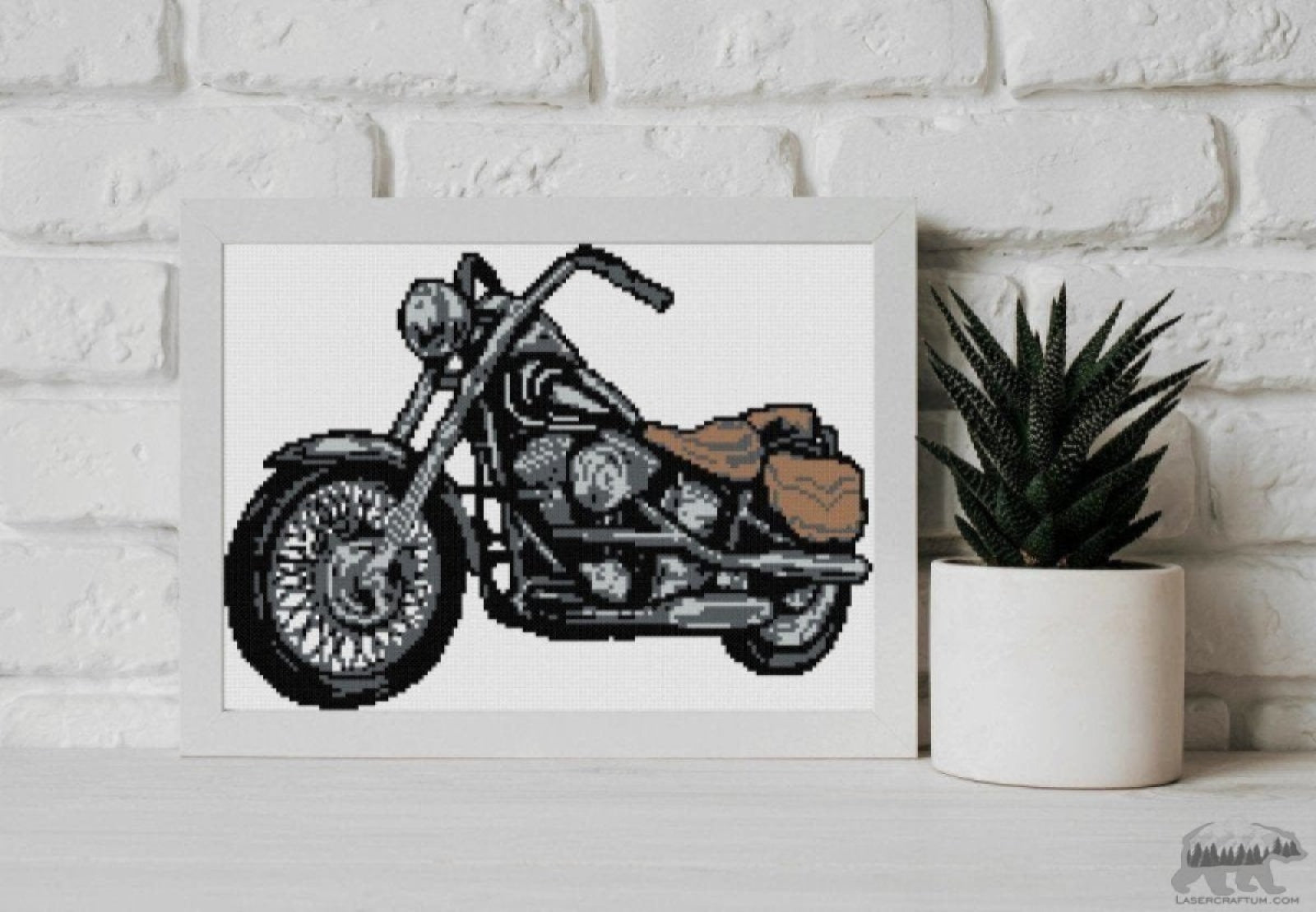 Bike Cross Stitch PDF Pattern - LaserCraftum