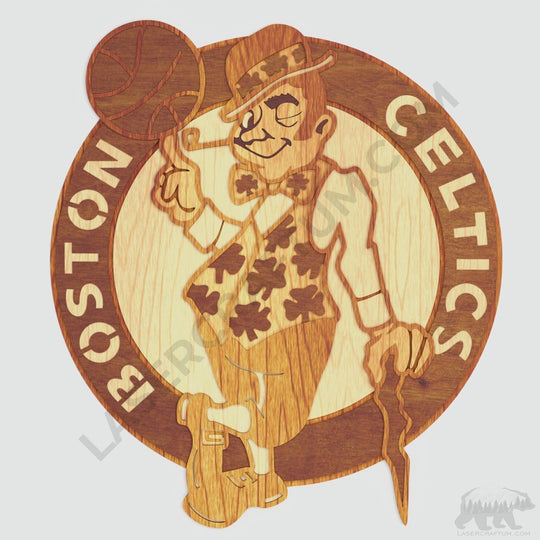 Boston Celtics Layered Design for cutting - LaserCraftum
