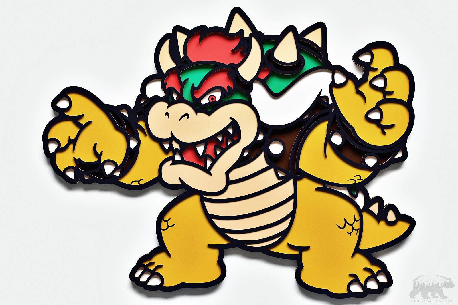 Bowser Layered Design for cutting - LaserCraftum