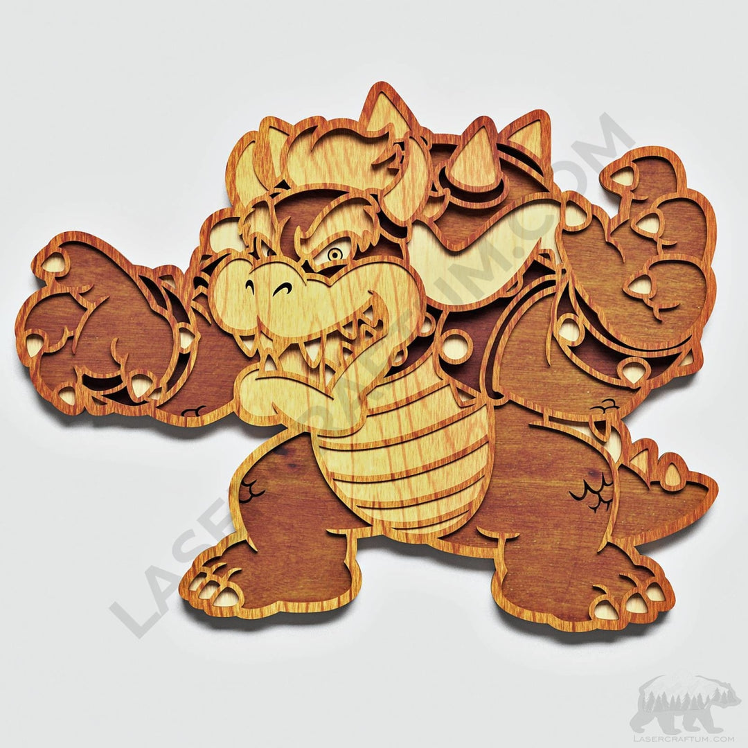 Bowser Layered Design for cutting - LaserCraftum