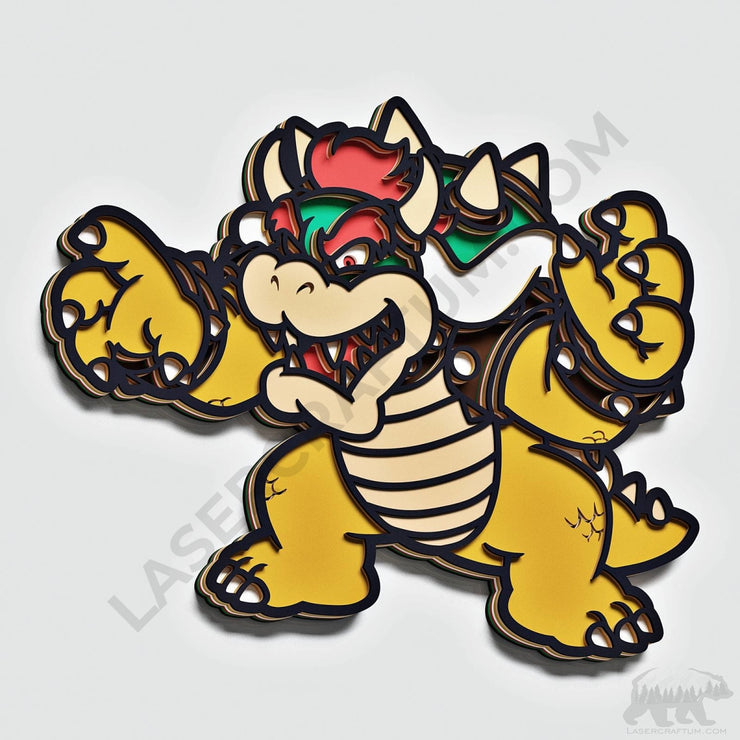 Bowser Layered Design for cutting - LaserCraftum