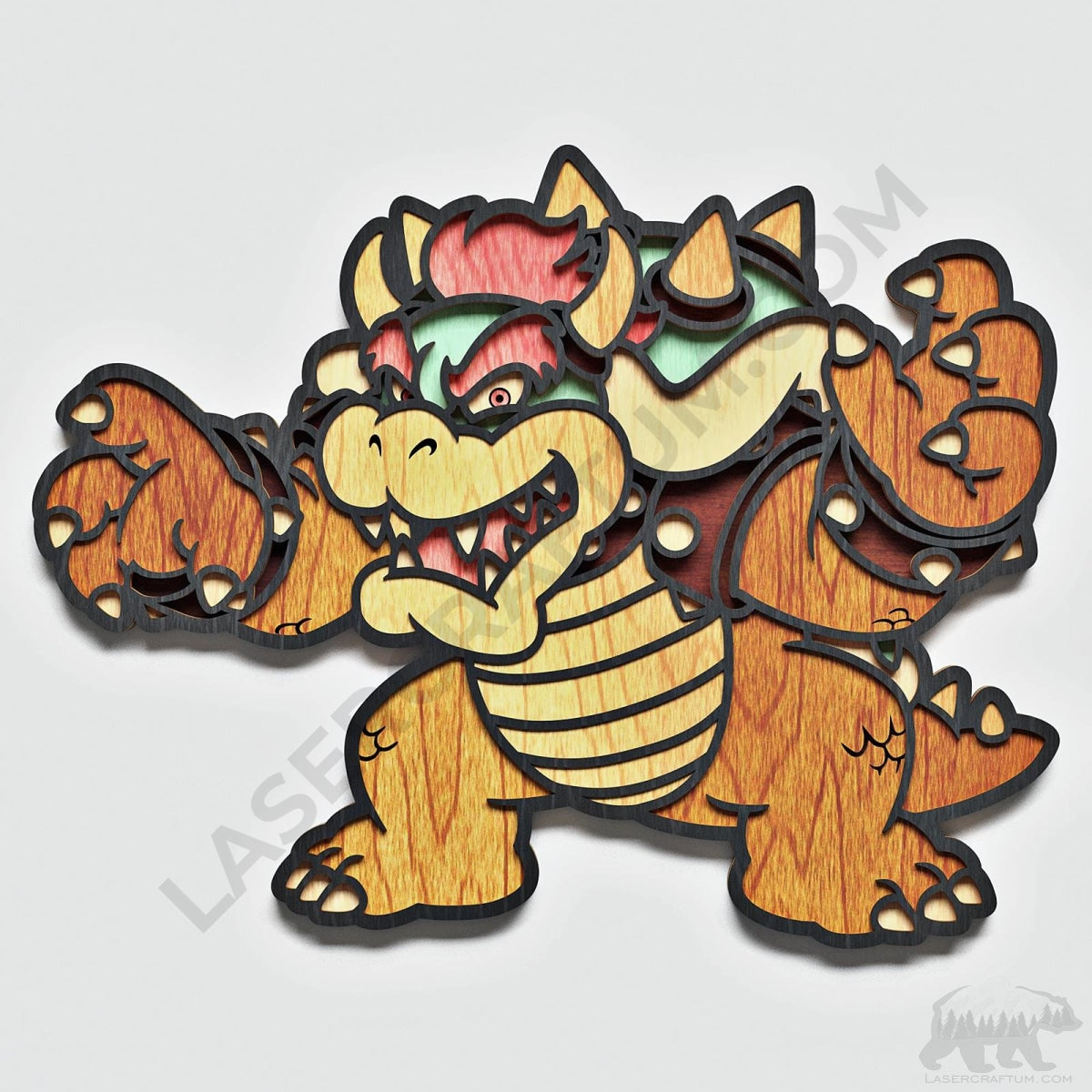 Bowser Layered Design for cutting - LaserCraftum