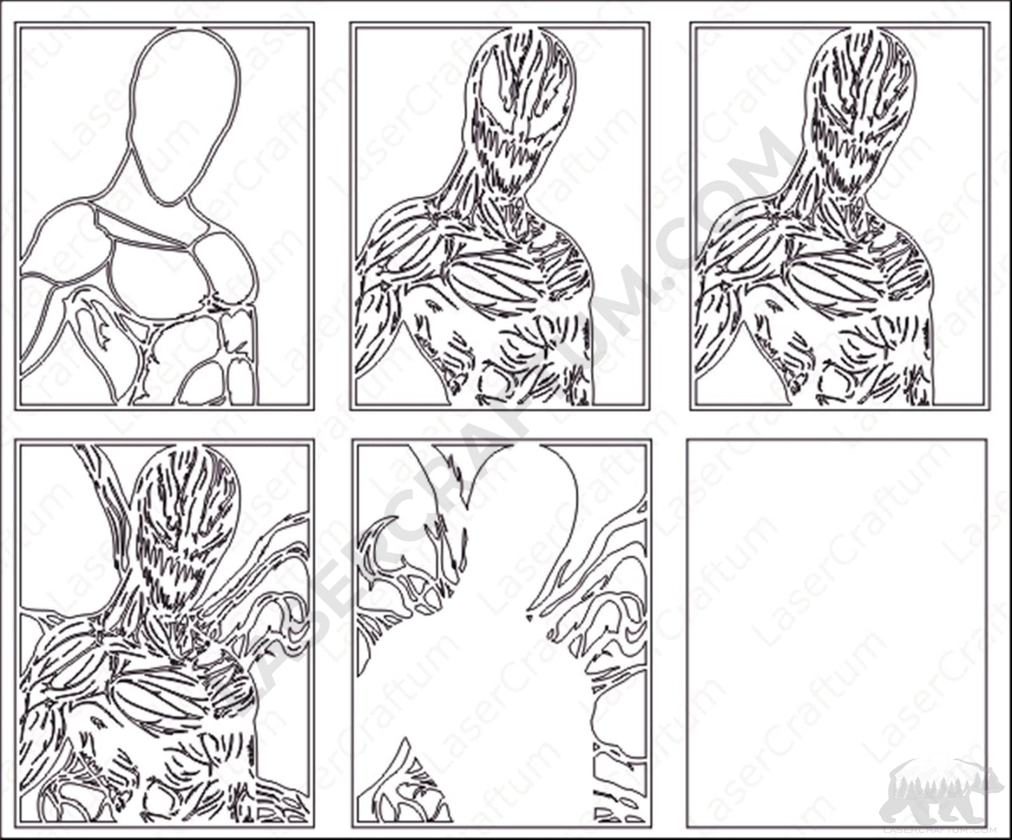 Carnage Layered Design for cutting - LaserCraftum