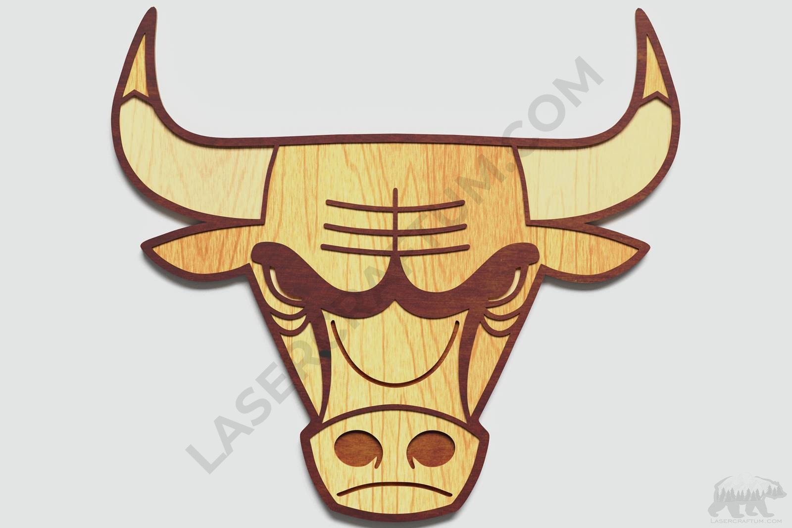 Chicago Bulls Layered Design for cutting - LaserCraftum