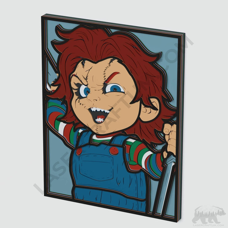 Chucky Layered Design for cutting - LaserCraftum
