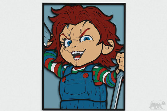 Chucky Layered Design for cutting - LaserCraftum